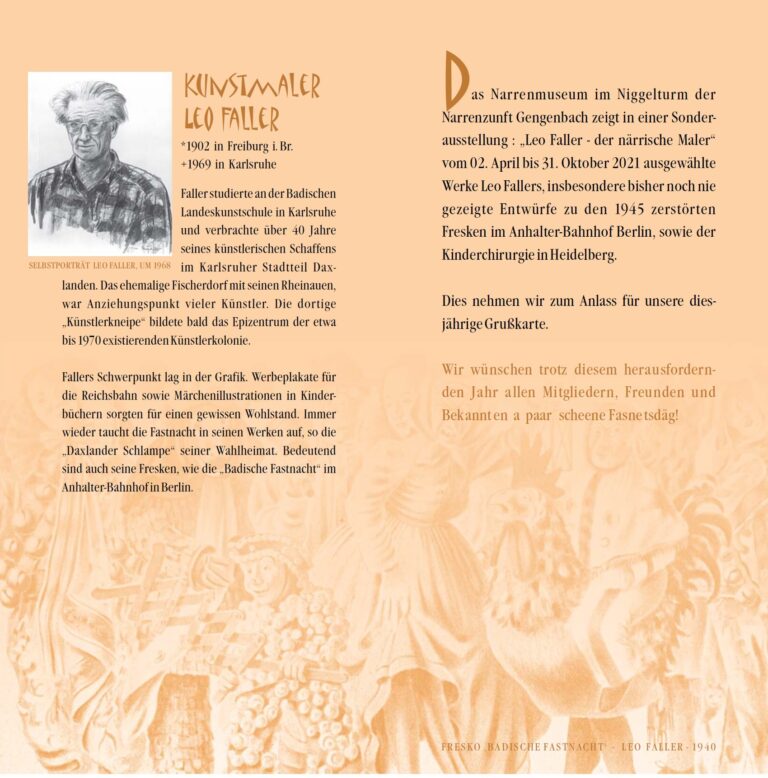 Fastnachtsgruß 2021: Leo Faller, der närrische Maler - Alemannische ...